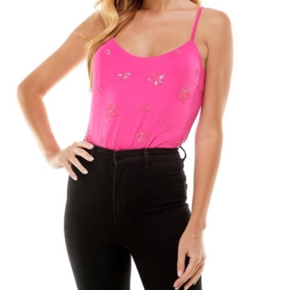 TCEC | Tops | Tcec Sequin Star Design Bodysuit | Poshmark